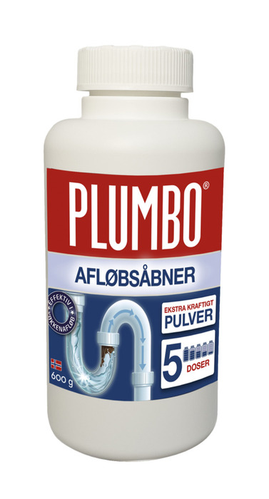Plumbo Afløbsåbner Pulver 600 g | Køb hos jem & fix