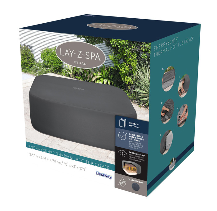 Bestway termocover til spabad 237 x 237 cm | jem & fix