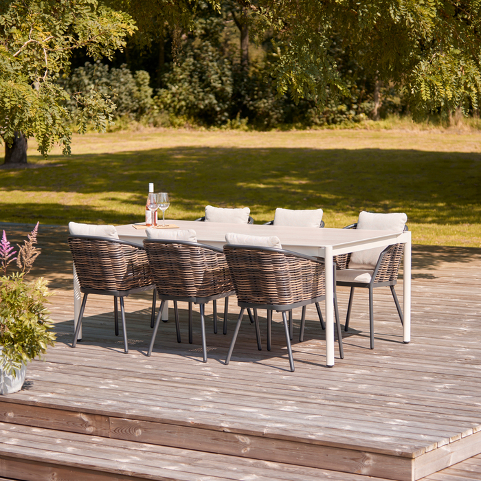 Havebord 205 x 104 cm i Grey Stone Look | Køb hos jem & fix