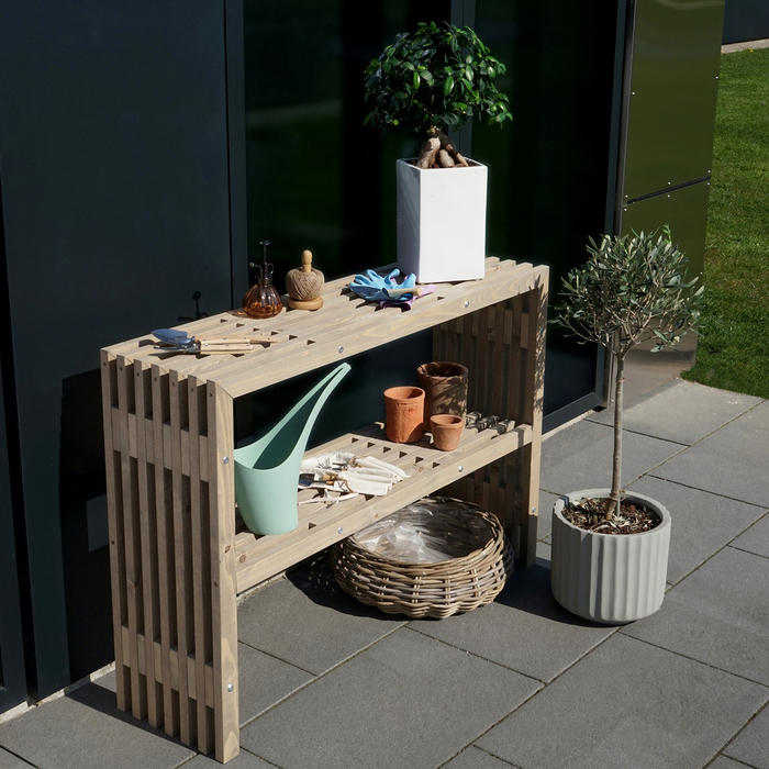 Tralle plantebord rustik 115 x 32 x 80 cm | Køb hos jem & fix