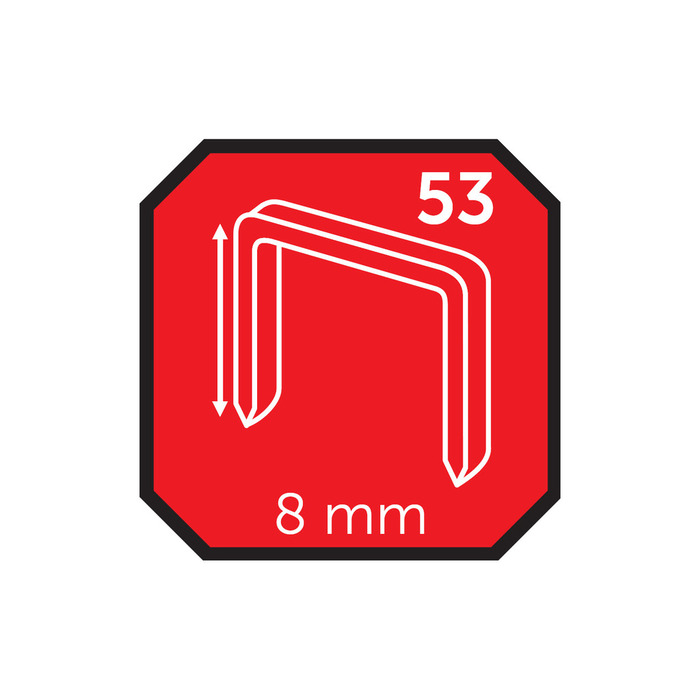 Hæfteklammer 8 mm nr. 53 1000 stk. - Probuilder | jem & fix