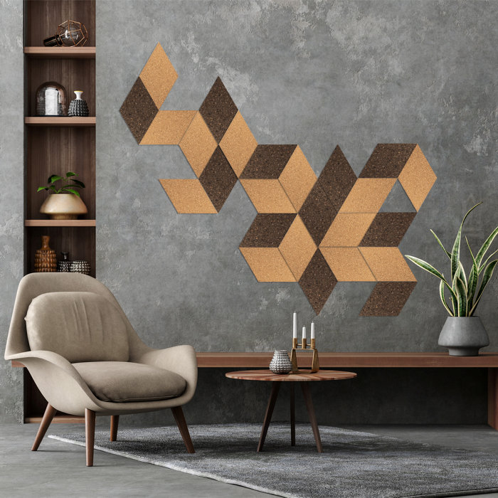 Korkpanel diamond natur 6 stk. | Køb hos jem & fix