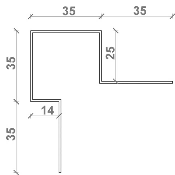 Udvendig hjørneprofil i hvid til facadebeklædning | jem & fix