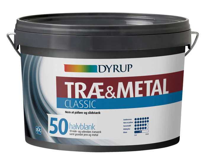 Dyrup Classic Træ & Metal 50 hvid 2,25 liter | Køb hos jem & fix