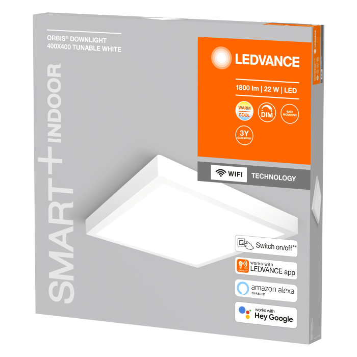 LEDVANCE SMART+ Orbis Downlight Surface 40×40 cm TW | jem & fix