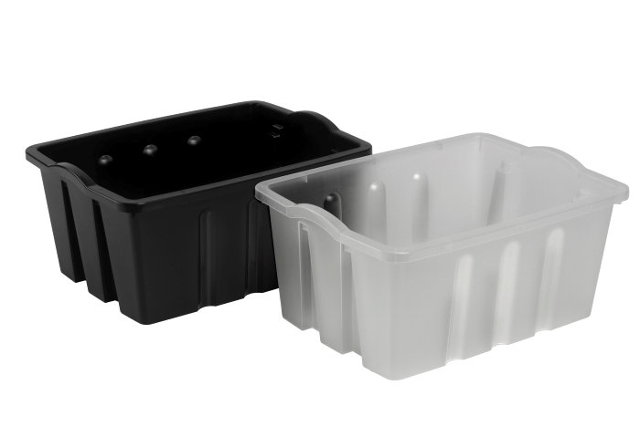 Plast1 stablekasse klar/grå - StackBox 13 | jem & fix