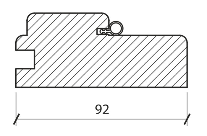 Karmsett til dør 72,6 x 204 cm, hvit | jem & fix