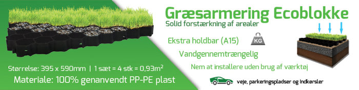 Gressarmering økoblokk 395 x 590 mm | jem & fix