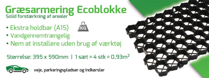 Gressarmering økoblokk 395 x 590 mm | jem & fix