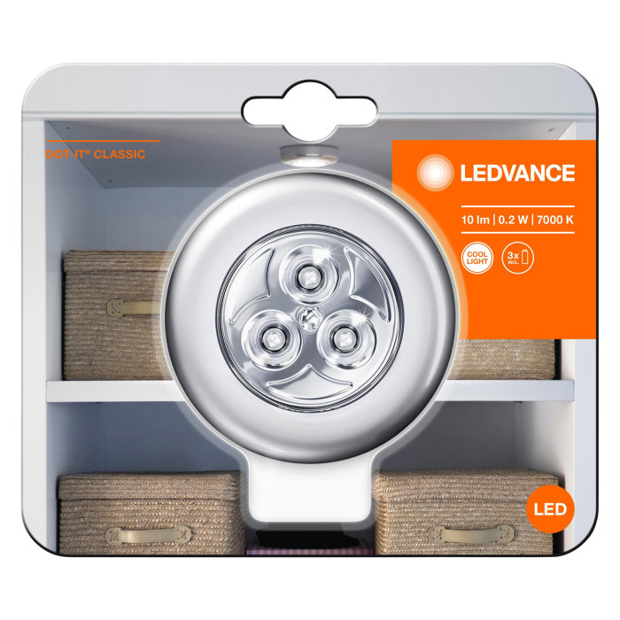 Ledvance Dot It Classic spot sølv 0,2 W | jem & fix