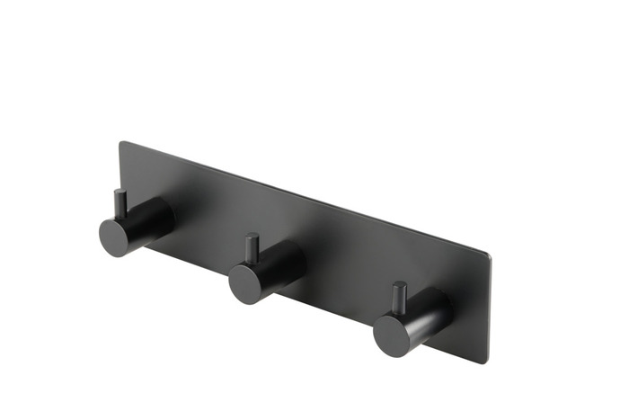 Håndklekrok trippel selvklebende svart - REN | Kjøp hos jem & fix