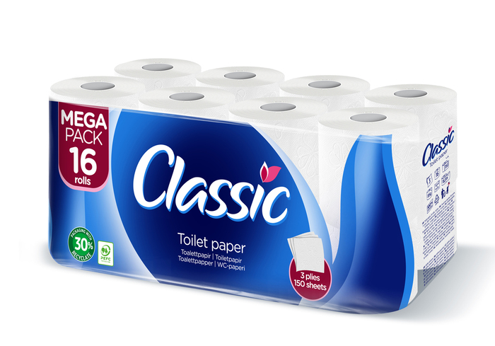 Miljömärkt toalettpapper 16-pack från Classic till billigt pris - jem & fix