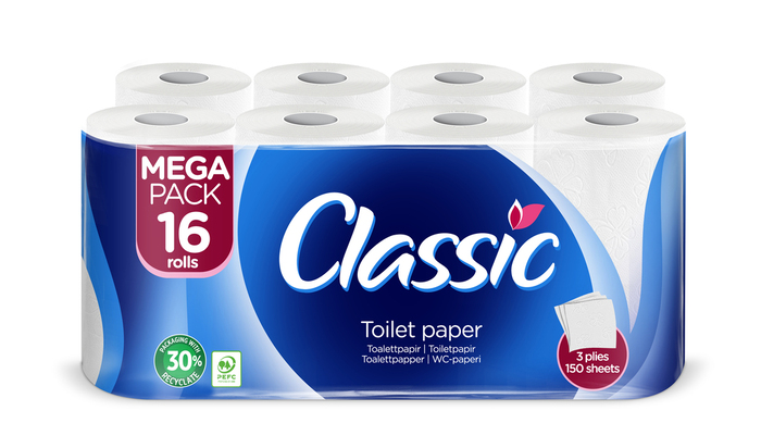 Miljömärkt toalettpapper 16-pack från Classic till billigt pris - jem & fix