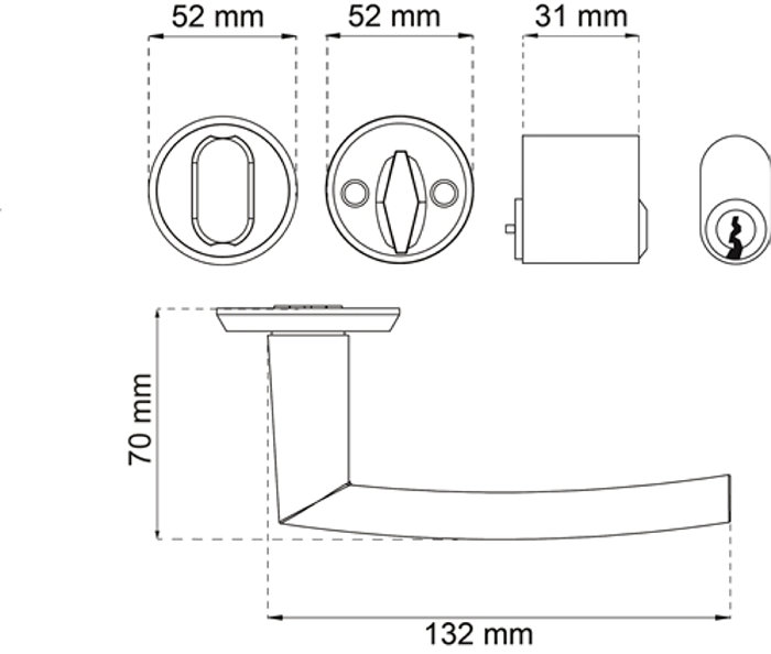 Billig Ytterdörrsats Atlanta Rostfritt från Habo - jem & fix